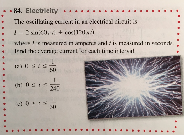 Solved The oscillating current in an electrical circuit is 1 | Chegg.com