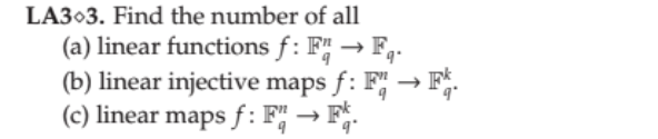Solved LA3∘3. Find the number of all (a) linear functions | Chegg.com