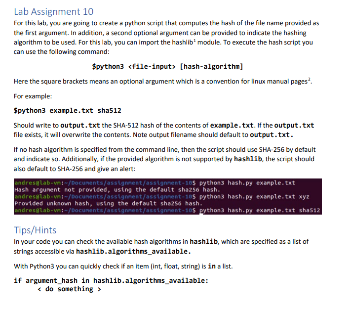 Solved Lab Assignment 10 For this lab, you are going to | Chegg.com Solved Lab Assignment 10 For this lab, you are going to | Chegg.com