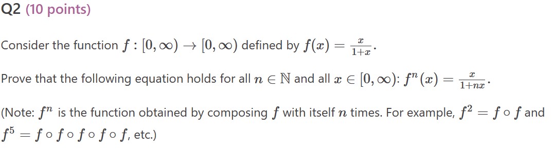 Solved Consider the function f:[0,∞)→[0,∞) defined by | Chegg.com