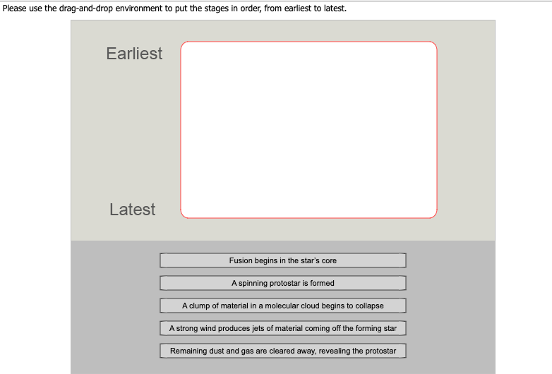 Solved Please use the drag-and-drop environment to put the | Chegg.com