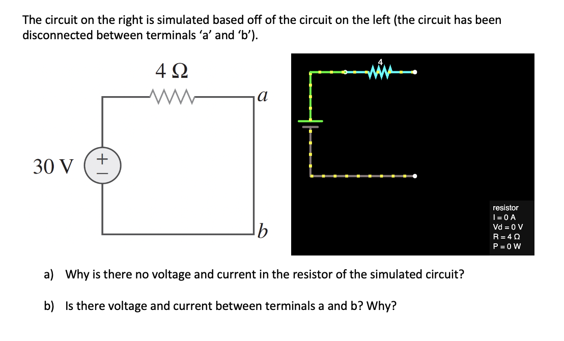 Solved The circuit on the right is simulated based off of | Chegg.com