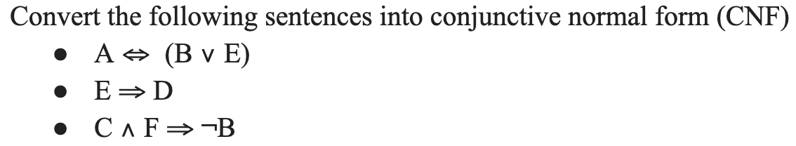 Solved Convert the following sentences into conjunctive | Chegg.com