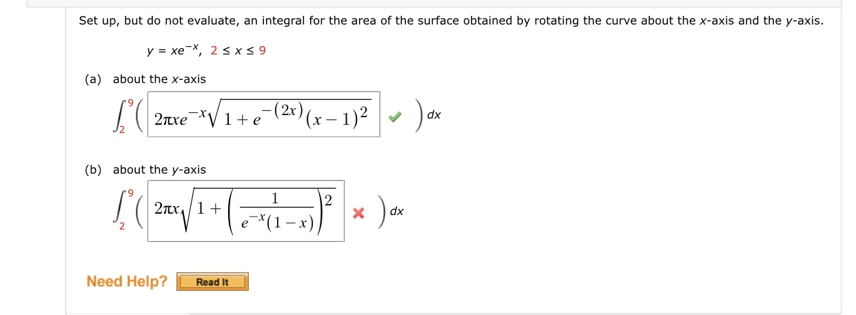 Solved Set up, but do not evaluate, an integral for the area | Chegg.com