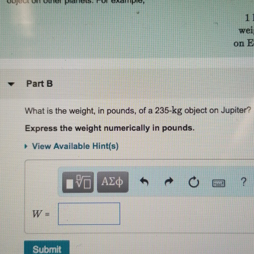 Solved wei on E Part B What is the weight, in pounds, of a | Chegg.com