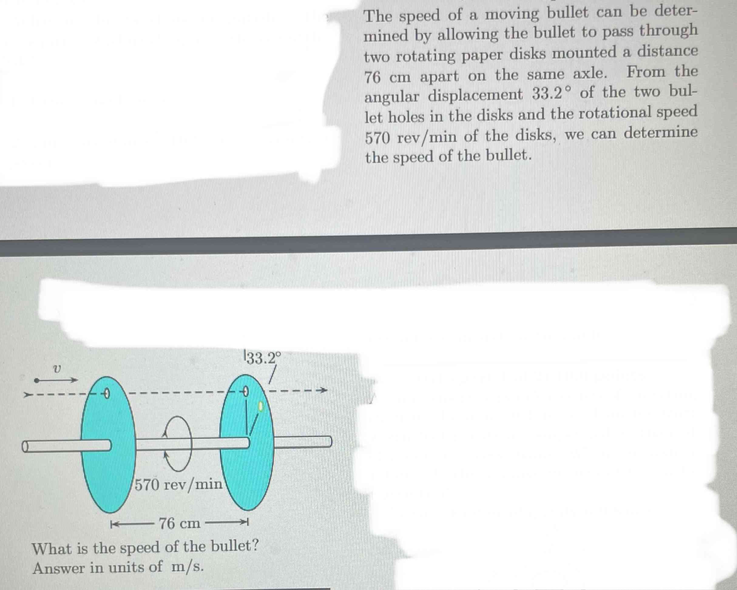 Solved The speed of a moving bullet can be deter-mined by | Chegg.com