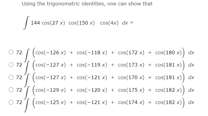 Solved Using the trigonometric identities, one can show | Chegg.com