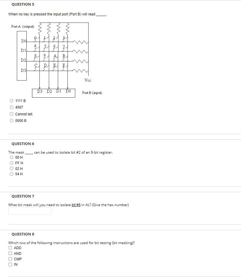 Solved How many address lines are used by the 8088 for the | Chegg.com