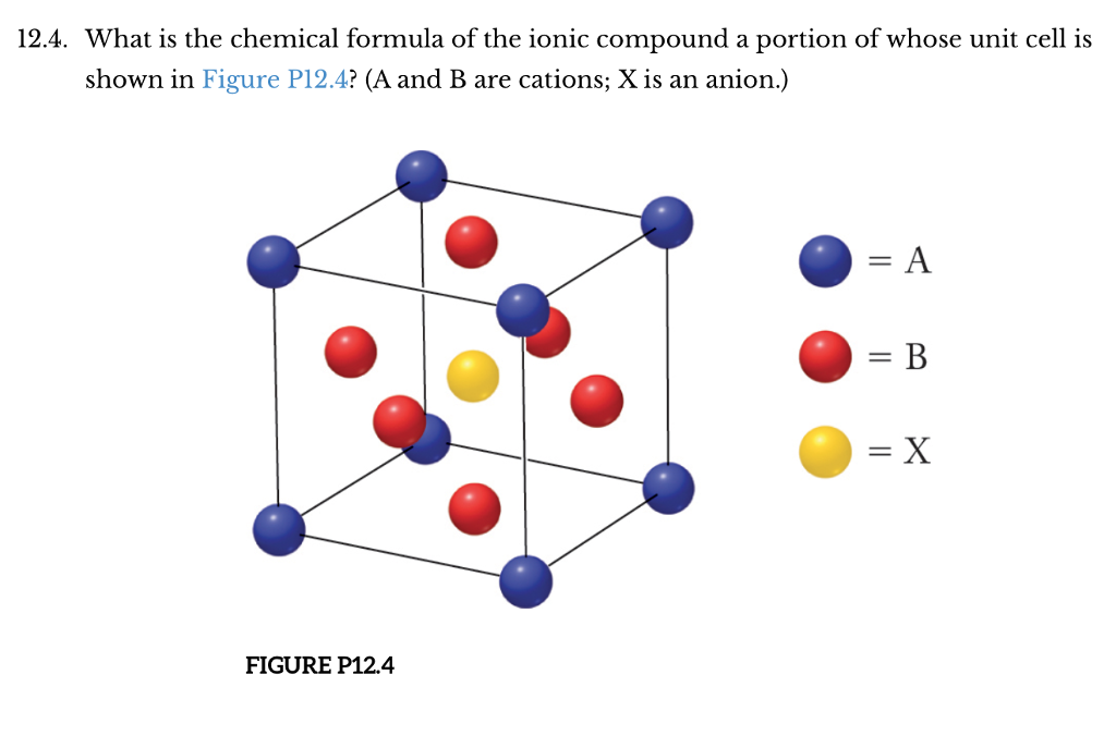 Solved 12.4. What is the chemical formula of the ionic | Chegg.com