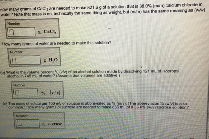 Solved How many grams of cacl2 are needed to make 219.8 g of | Chegg.com