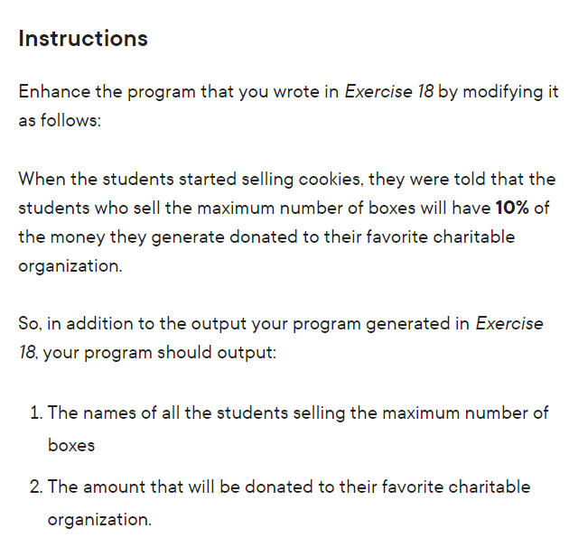 Solved Instructions Enhance The Program That You Wrote In