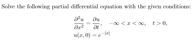 Solved Solve the following partial differential equation | Chegg.com