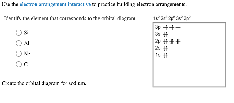 Solved Use the electron arrangement interactive to practice | Chegg.com