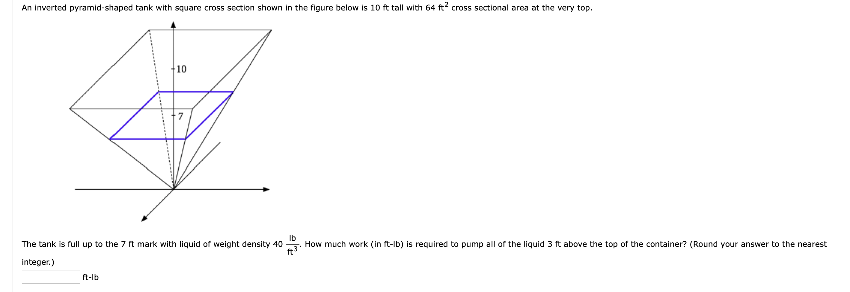 Solved An inverted pyramid-shaped tank with square cross | Chegg.com