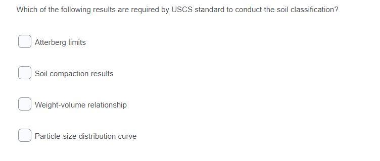 Solved Which of the following results are required by USCS | Chegg.com