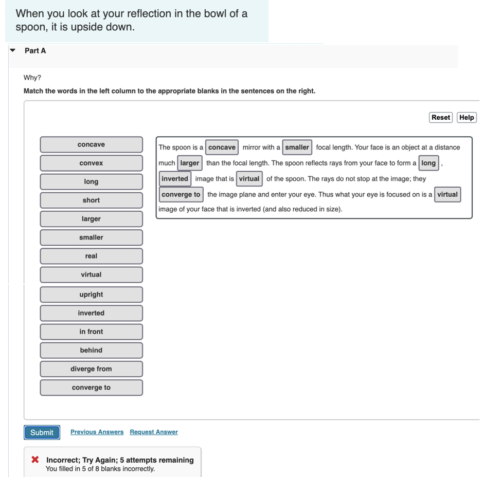 Solved When you look at your reflection in the bowl of a | Chegg.com