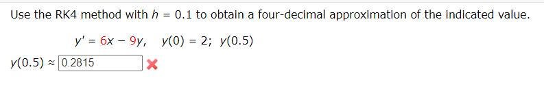 Solved Use the RK4 ﻿method with h=0.1 ﻿to obtain a | Chegg.com