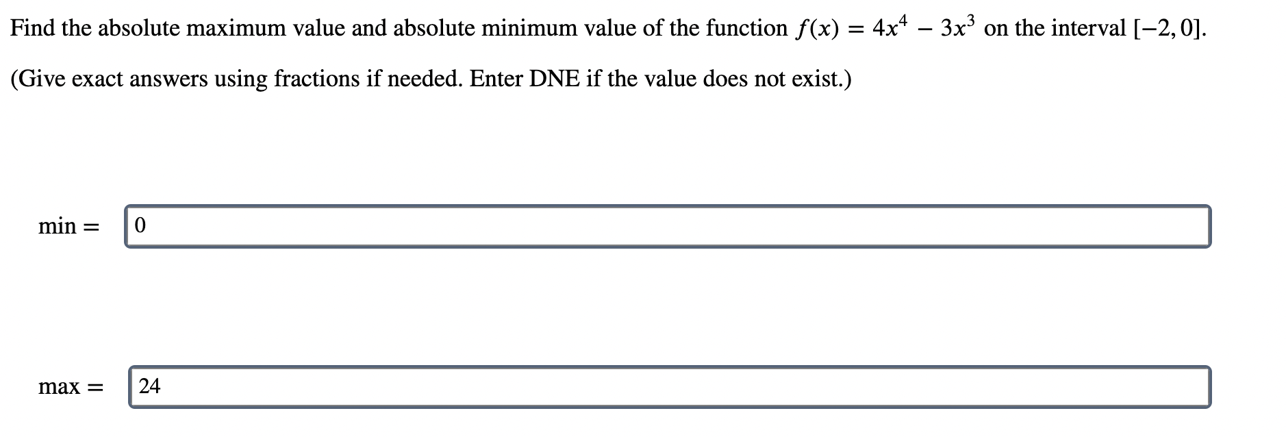 Solved Find the absolute maximum value and absolute minimum | Chegg.com