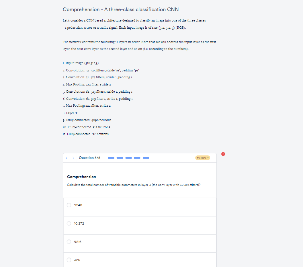 Solved Comprehension - A three-class classification CNN | Chegg.com
