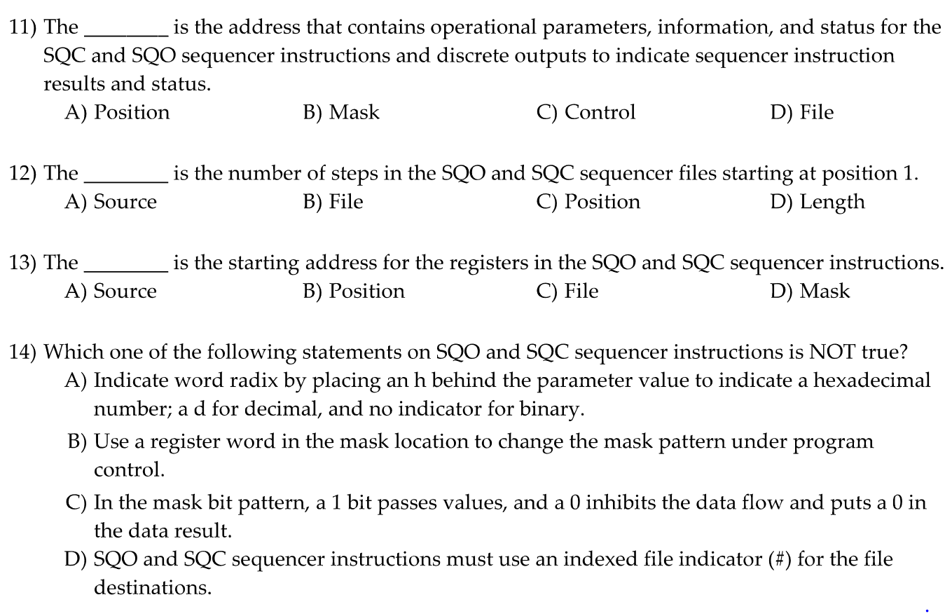 Solved 11) The is the address that contains operational | Chegg.com