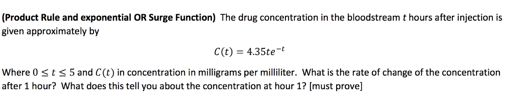 Solved (Product Rule and exponential OR Surge Function) The | Chegg.com
