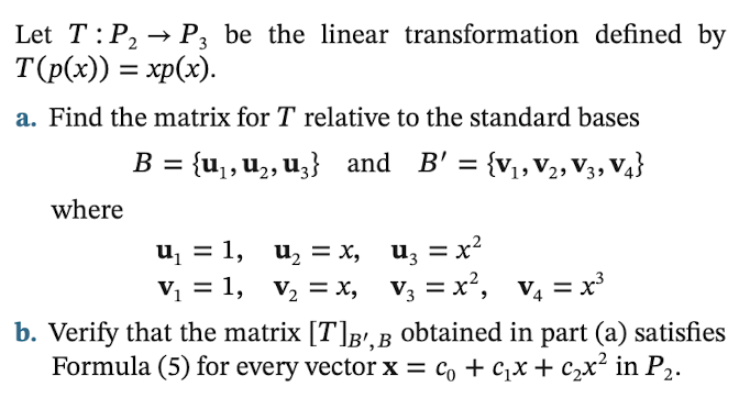 Let T:P2→P3 be the linear transformation defined by | Chegg.com