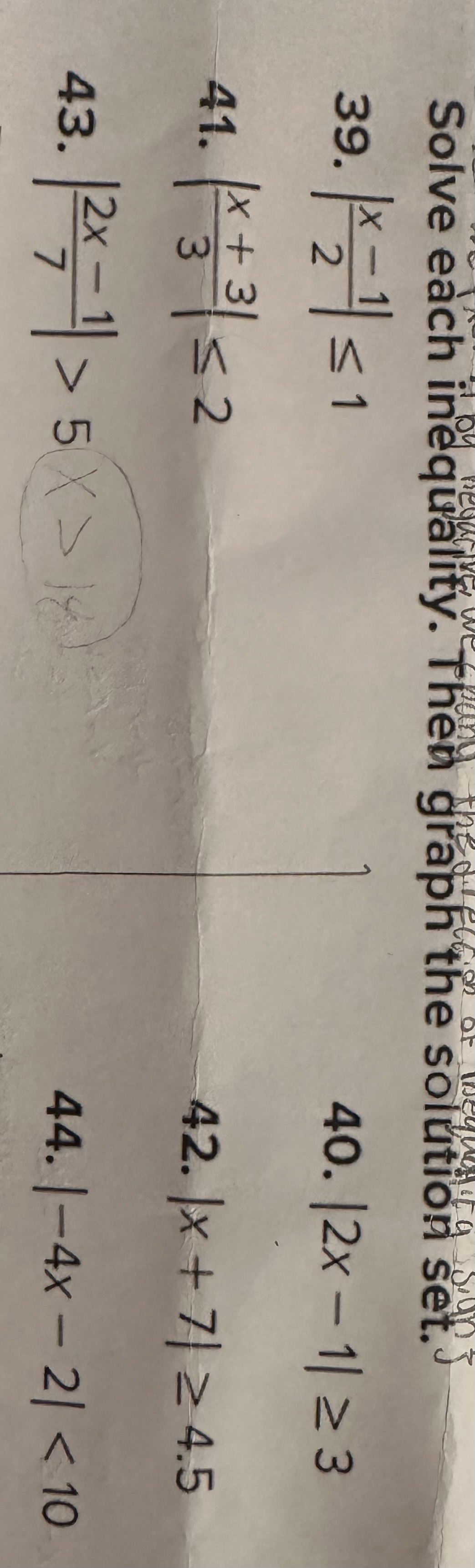 Solved by an EXPERT Solve each inequality. Then graph the solution | Chegg.com