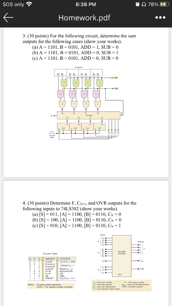 Solved 3. (30 points) For the following circuit, determine | Chegg.com