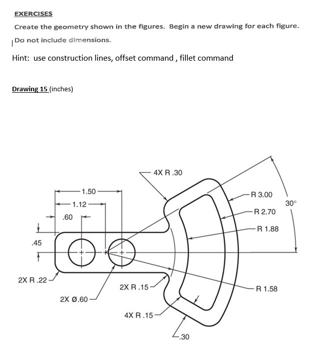 Solved AutoCAD drawing assignment. Please send link to | Chegg.com