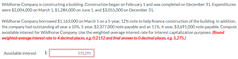 Solved Wildhorse Company is constructing a building. | Chegg.com