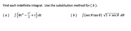 Solved Find each indefinite integral. Use the substitution | Chegg.com