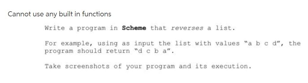 Solved Cannot use any built in functions Write a program in | Chegg.com