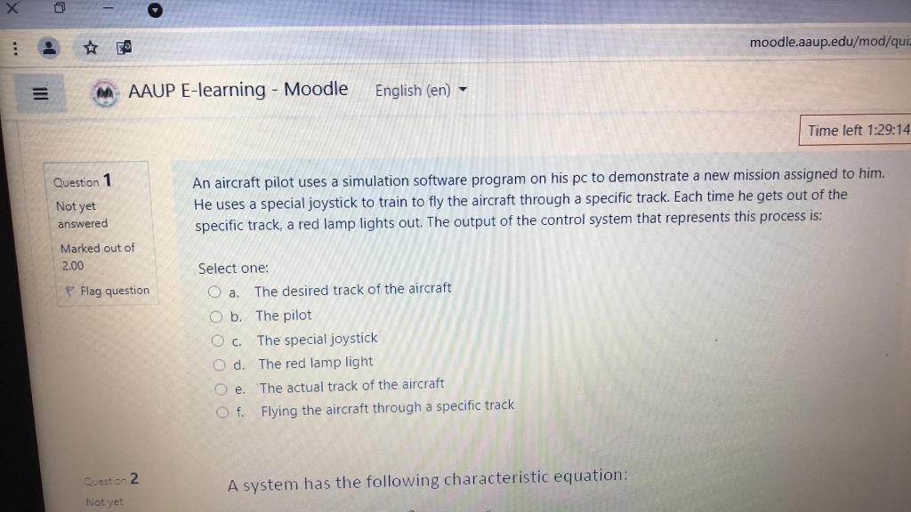 Solved moodle.aaup.edu/mod/qui = AAUP E-learning - Moodle | Chegg.com