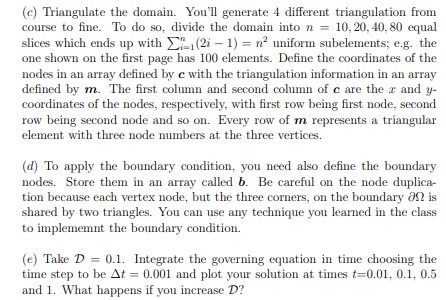 Solved In this assignment, you will integrate an unsteady | Chegg.com