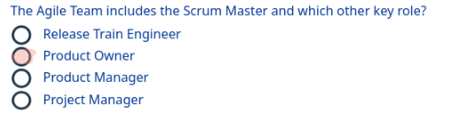 Solved The Agile Team includes the Scrum Master and which | Chegg.com