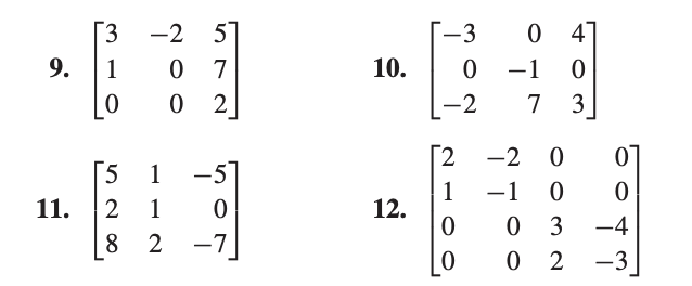 Solved For each of the matrices in Exercises 1 through 13, | Chegg.com
