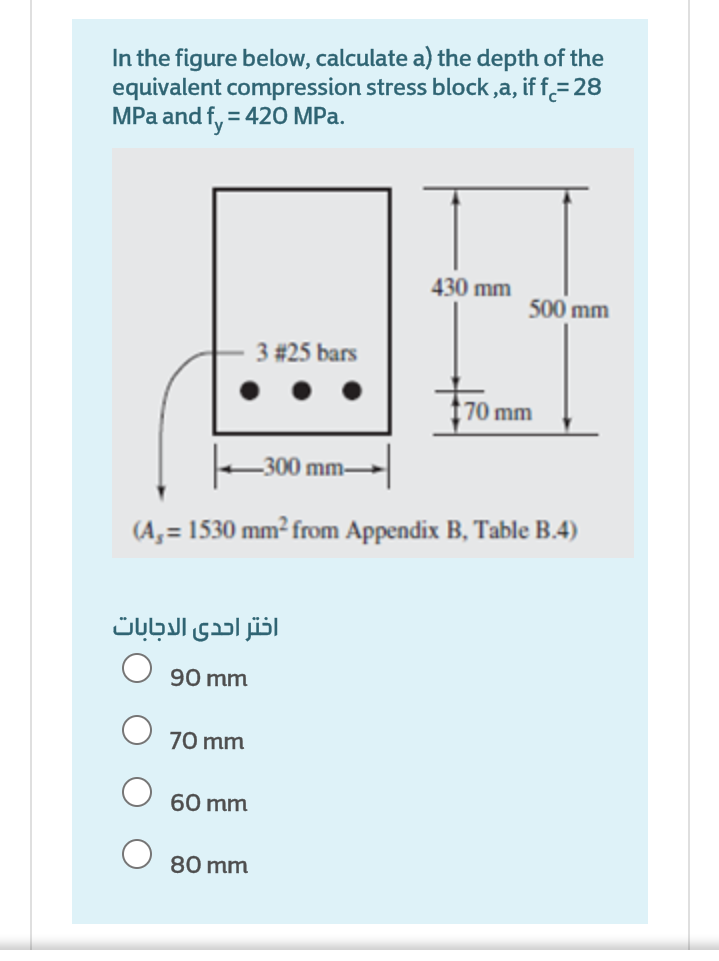 Solved In the figure below, calculate a) the depth of the | Chegg.com
