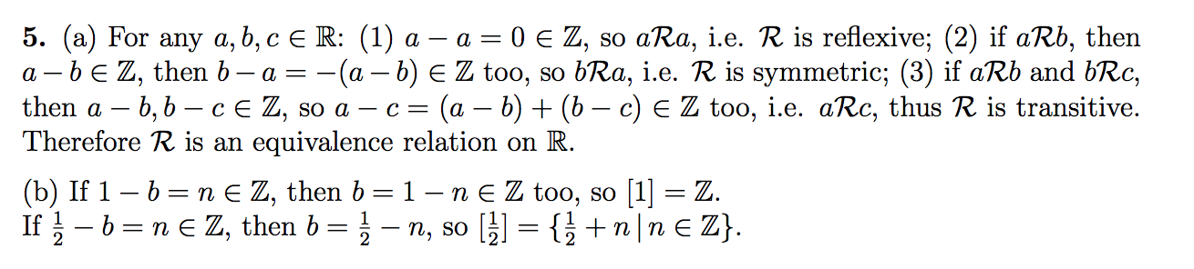 Solved 5. Consider the relation R on R, defined by aRb if a | Chegg.com