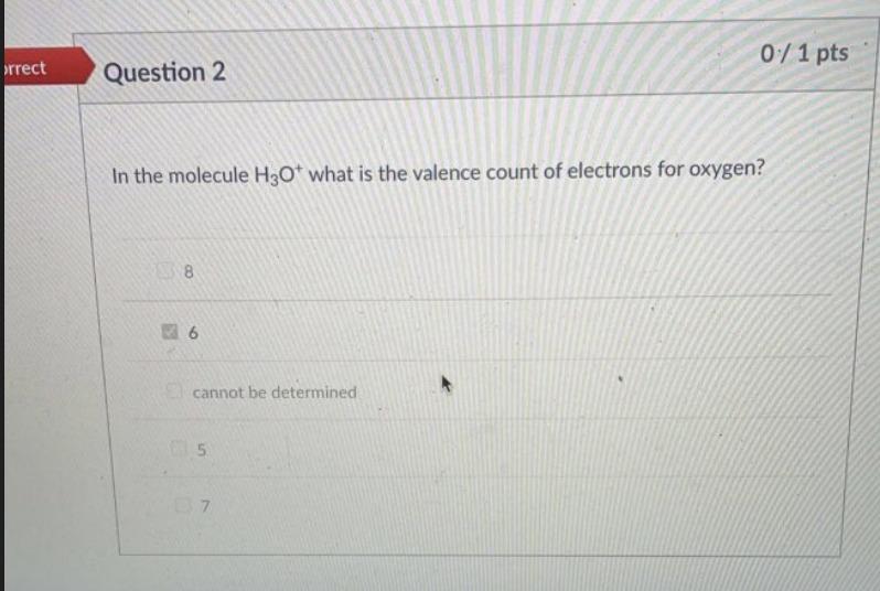 Solved In the molecule H3O+what is the valence count of | Chegg.com
