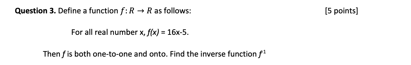 Solved uestion 3. Define a function f:R→R as follows: For | Chegg.com Solved uestion 3. Define a function f:R→R as follows: For | Chegg.com