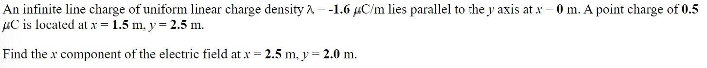 Solved An infinite line charge of uniform linear charge | Chegg.com