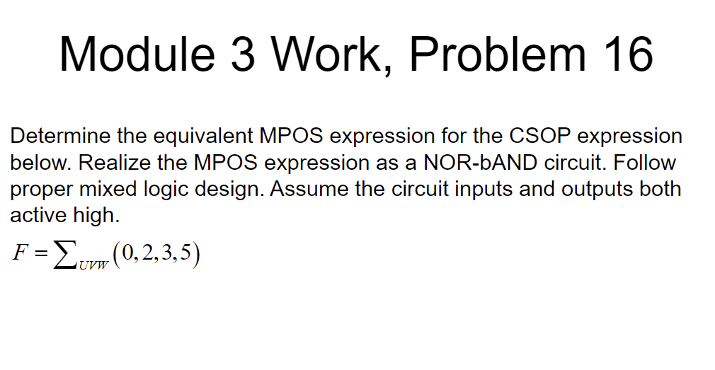 Solved Module 3 Work, Problem 16 Determine the equivalent | Chegg.com