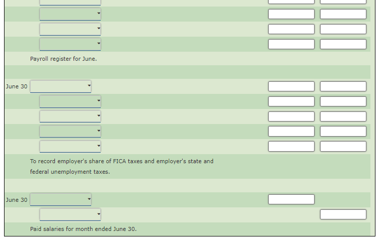 Solved 30 Recorded payroll taxes. FICA Social Security rates | Chegg.com