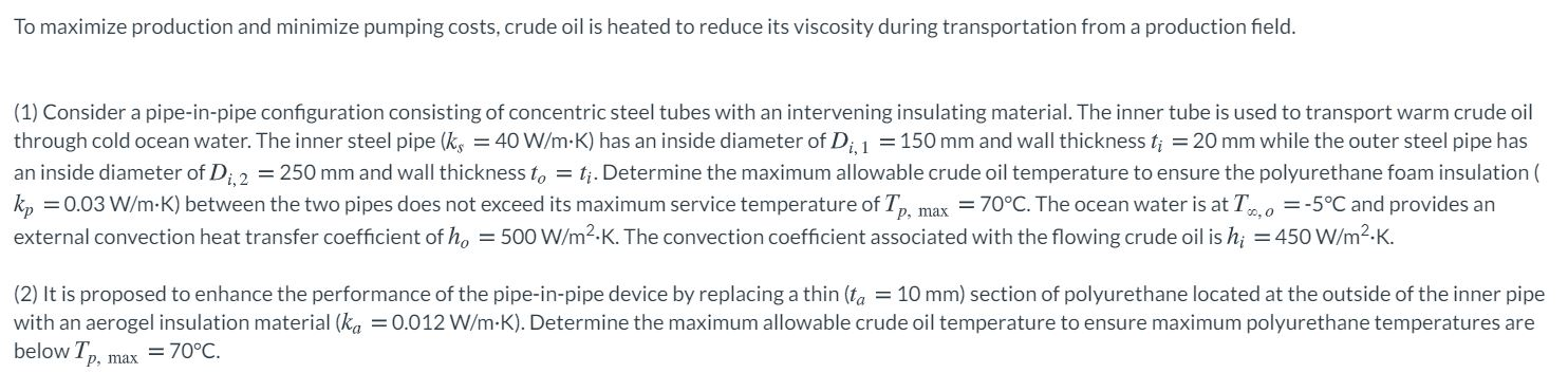 Solved To maximize production and minimize pumping costs, | Chegg.com