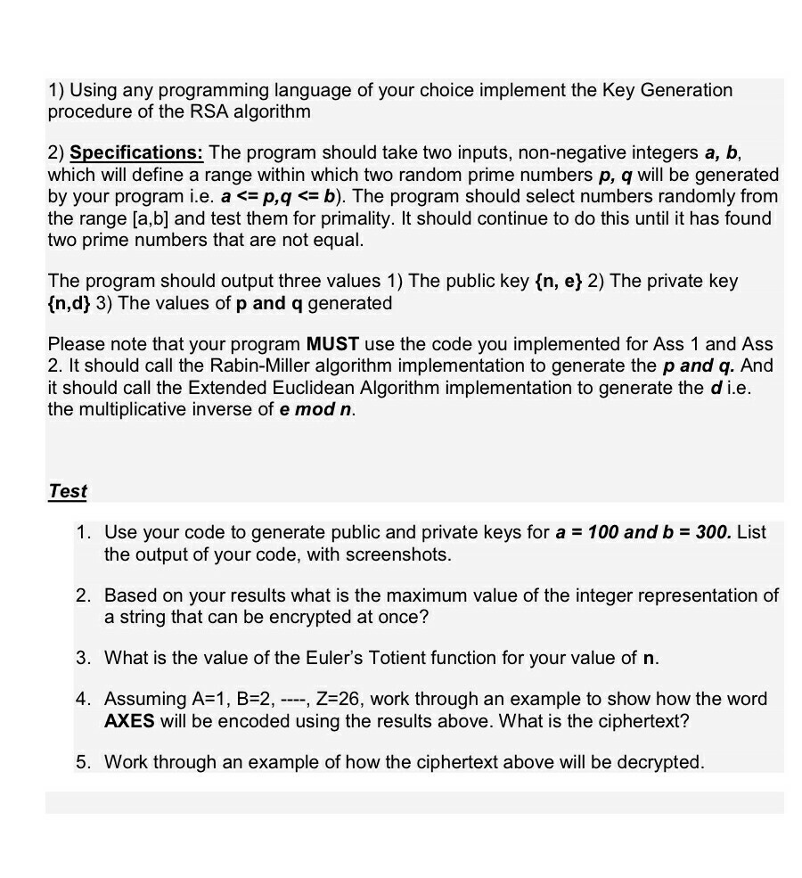 Solved 1) Using any programming language of your choice | Chegg.com
