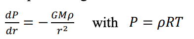 Solved Given the Hydrostatic balance equation (1) and the | Chegg.com