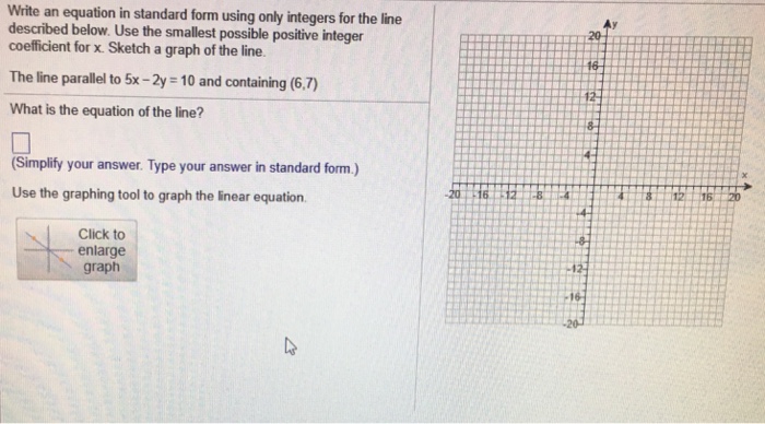 Solved Write an equation in standard form using only | Chegg.com