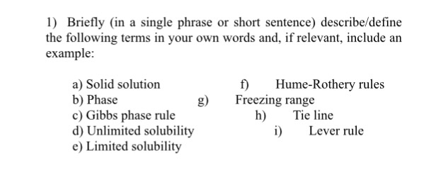 Solved Briefly (in a single phrase or short sentence) | Chegg.com