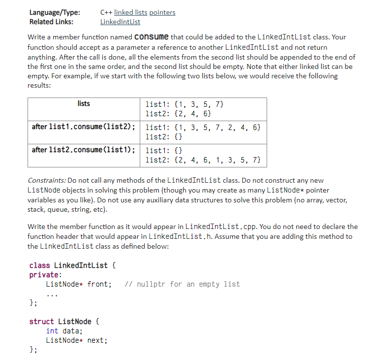 Solved Languagetype C Linked Lists Pointers Related 4657