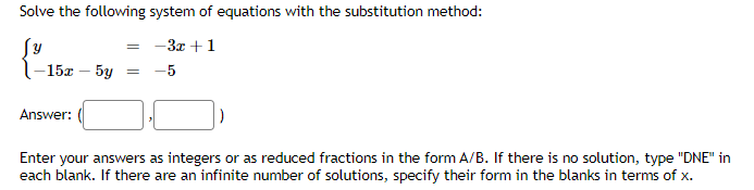 Solved Solve the following system of equations with the | Chegg.com